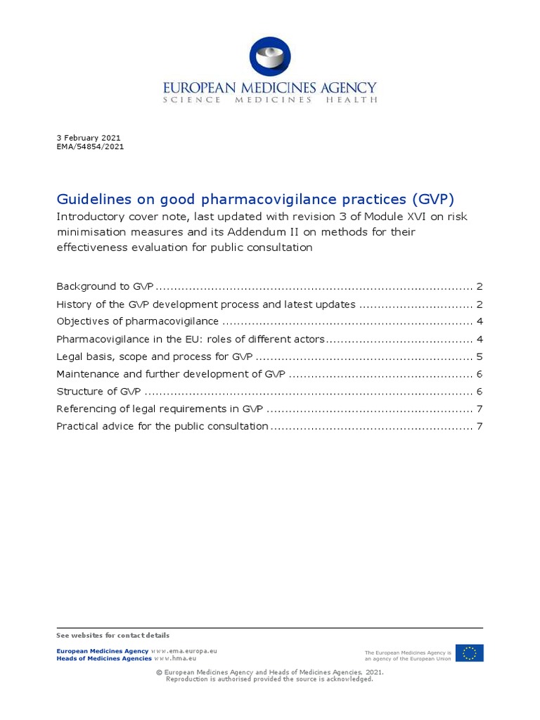 EMA (EUROPE) Guidelines-Good-Pharmacovigilance-Practices | Download ...