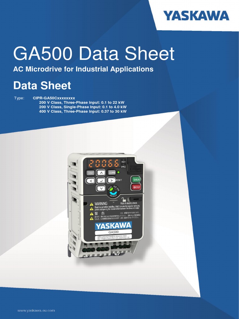 GA500 Data Sheet | PDF | Power Supply | Electric Motor