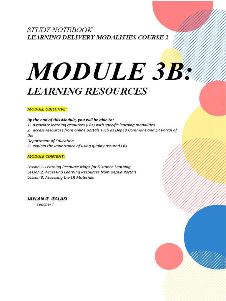 Module 3B Study Notebook | PDF | Educational Assessment | Educational Technology