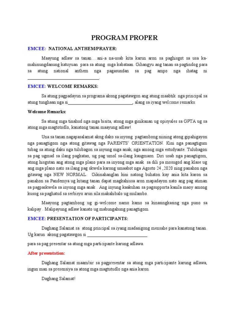 2 Edited Script For Program | PDF