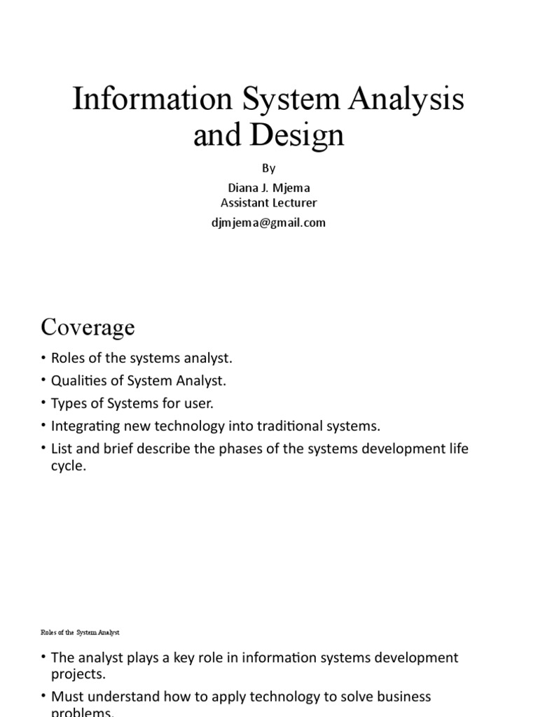 Information System Analysis and Design 2 | PDF | Oracle Corporation ...