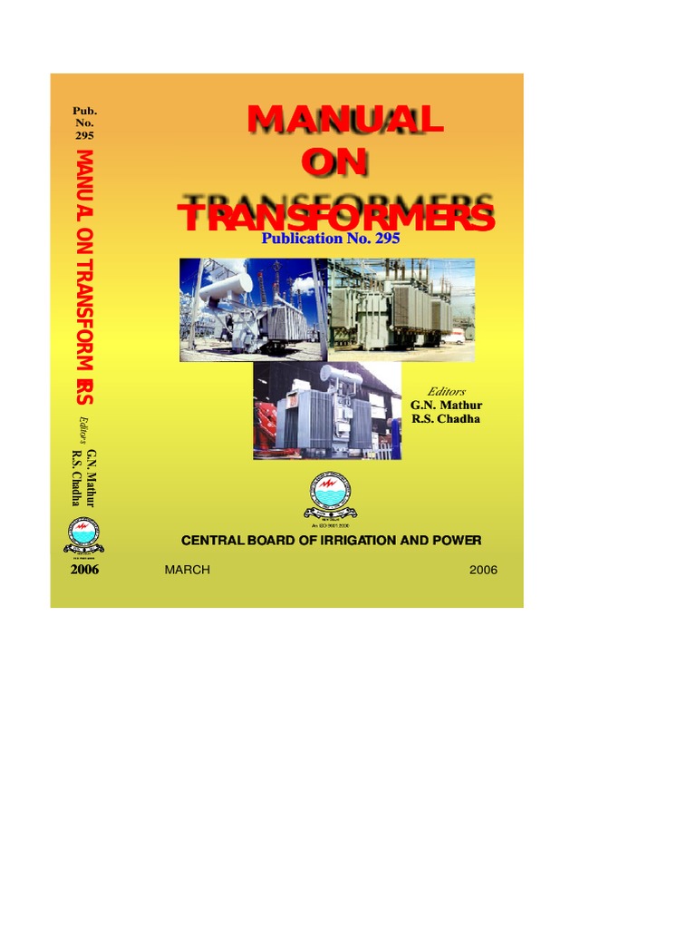 Cbip Manual On Transformer Publication No 295 | Download Free PDF ...