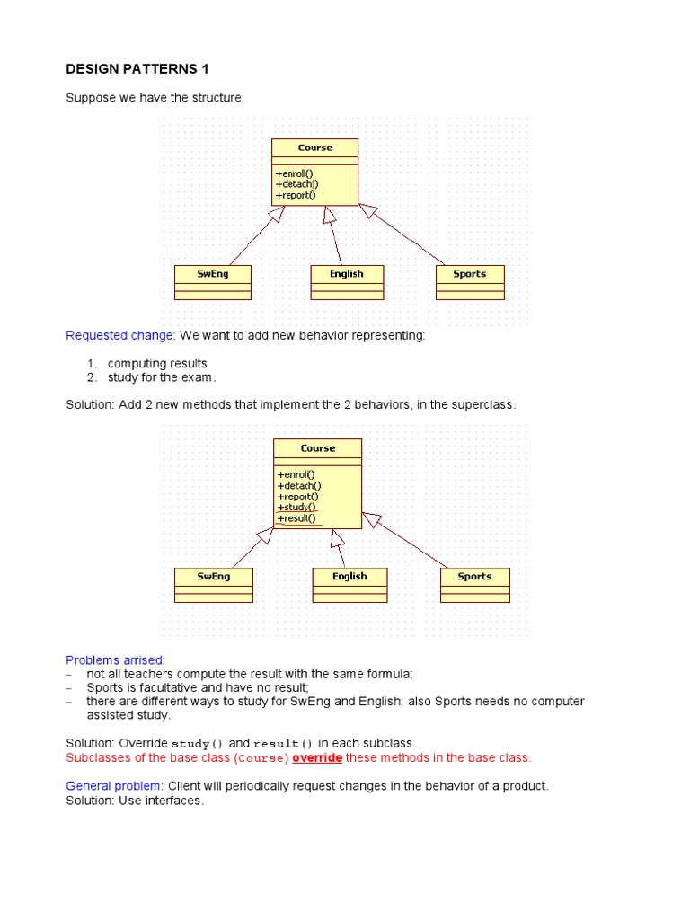 Design Patterns 1: Requested Change | Download Free PDF | Inheritance ...