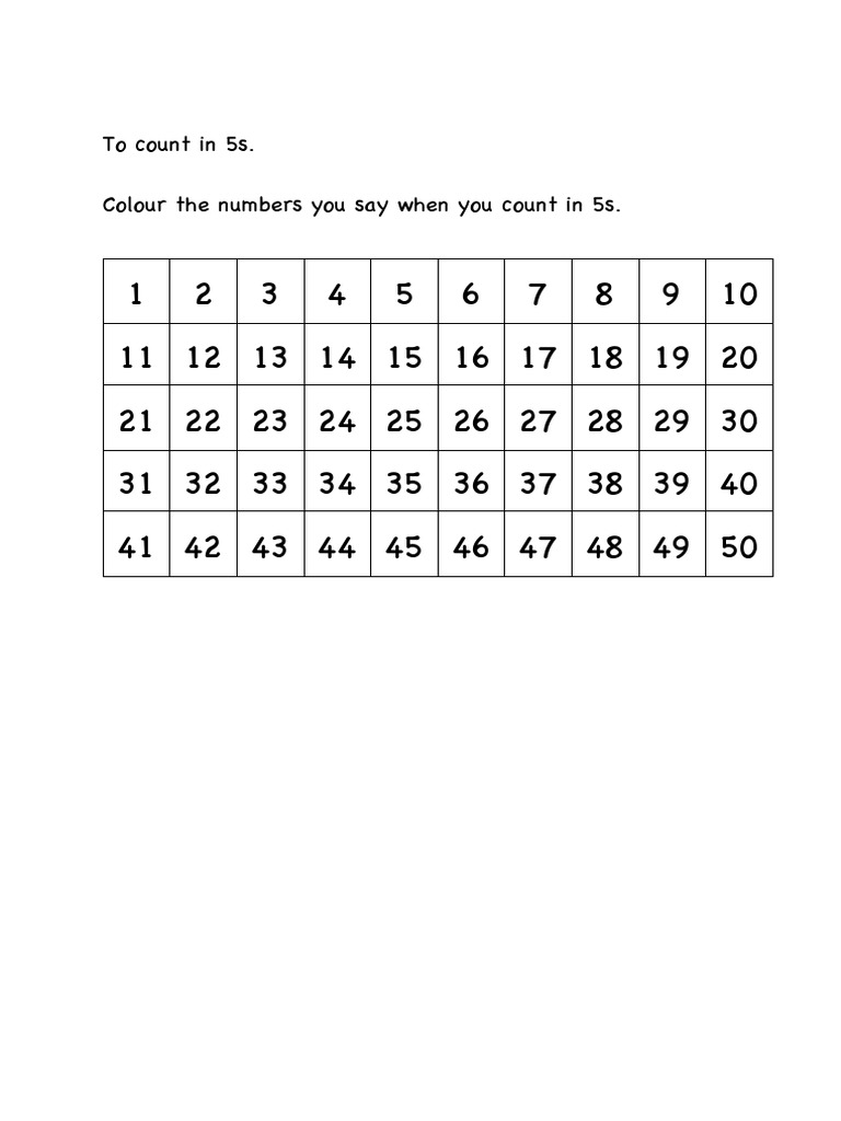 Count in 5s | PDF