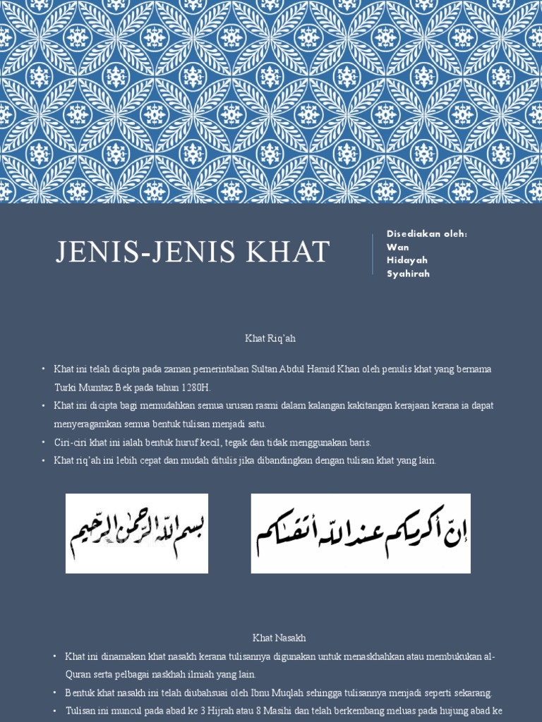 Jenis Jenis Khat | PDF