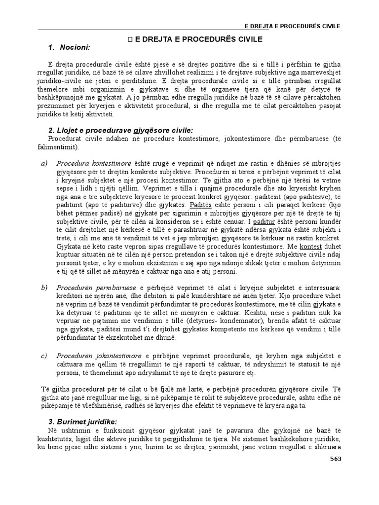 E Drejta e Procedures Civile | PDF