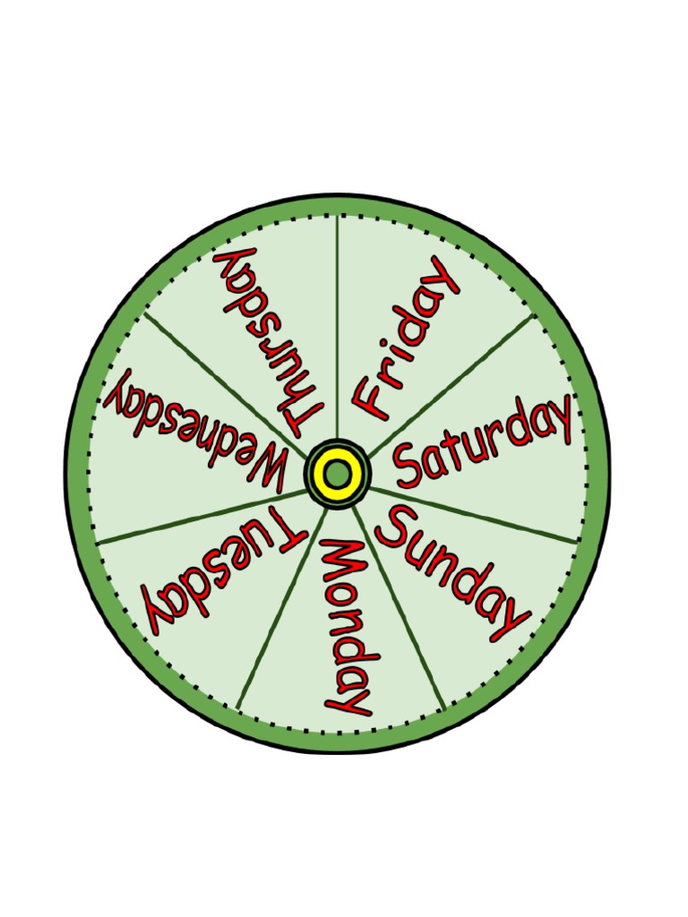 Days of The Week Wheel | PDF