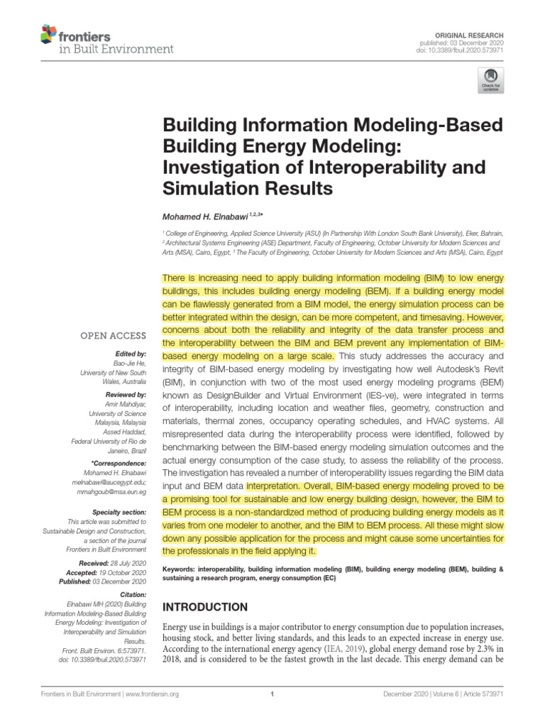 Building Information Modeling-Based Building Energy Modeling ...