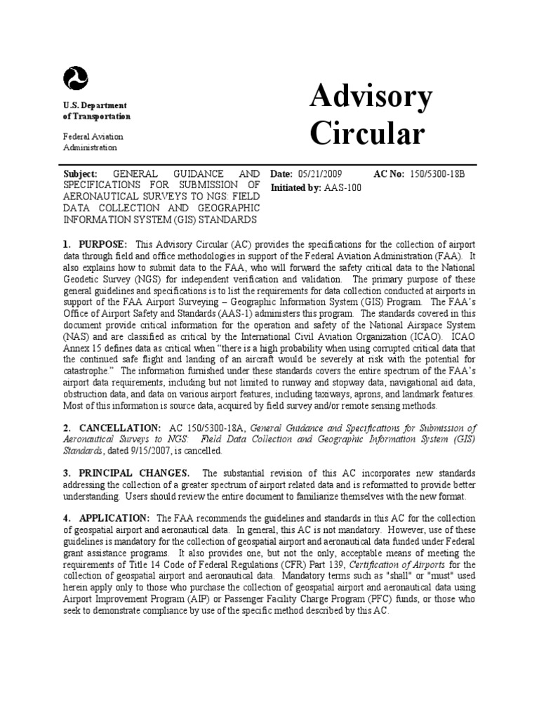 Advisory Circular | PDF | Airport | Geographic Information System