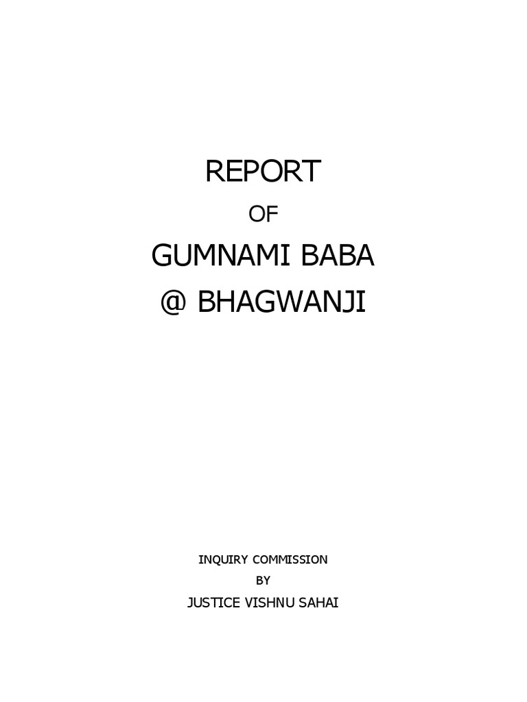 283 1 1 Gumnami Baba Report English | PDF | Affidavit