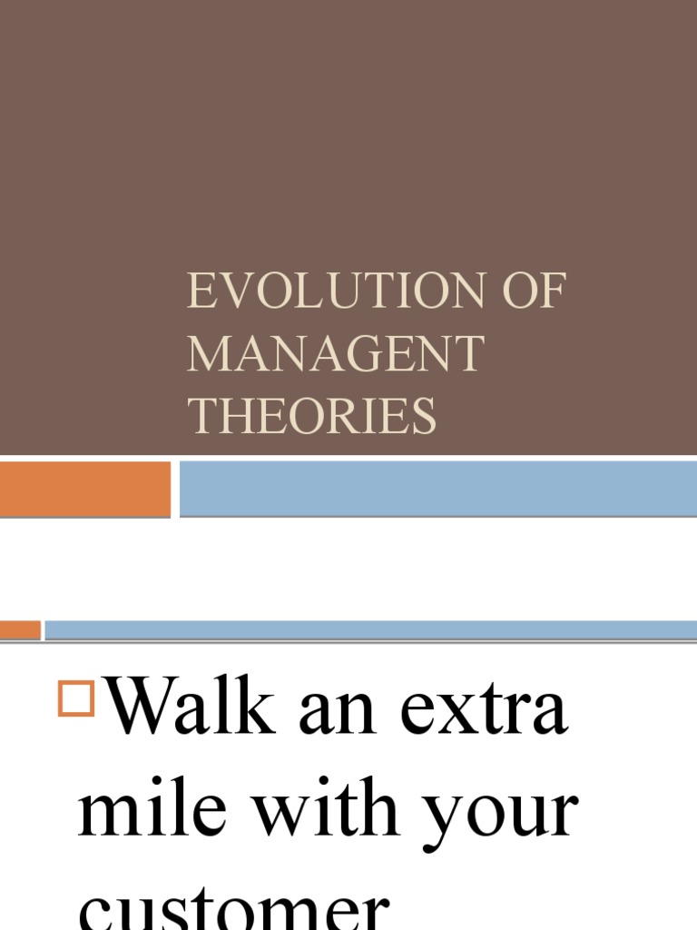 2 Evolution of Managent Theories | PDF | System | Psychological Concepts