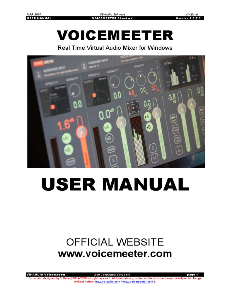 Voicemeeter UserManualR4.Docx - Voicemeeter UserManual | PDF | Computer Science | Computing