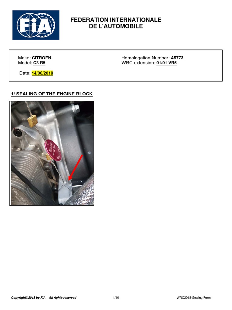 Federation Internationale de L'Automobile: Make: Homologation Number ...