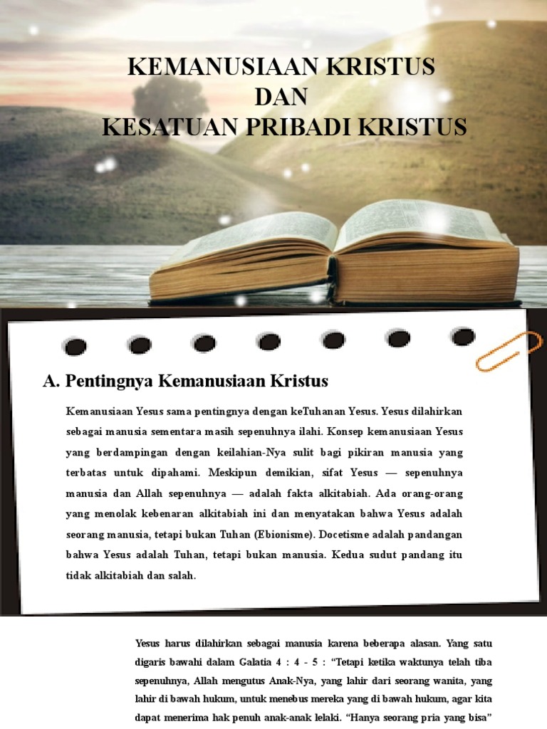 Kemanusiaan Yesus dan Kesatuan Kristus | PDF | Filsafat | Agama ...