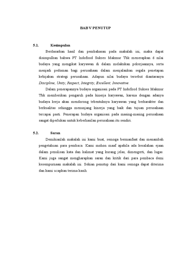 Bab V Penutup | PDF