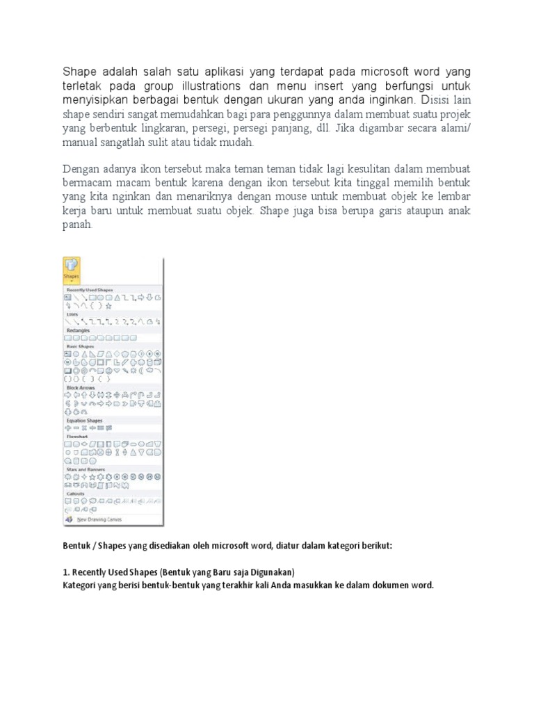 Pengertian Shapes | PDF