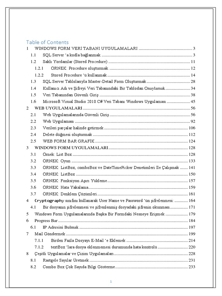 Gorsel Programlama II Ders Notlari v1 | PDF