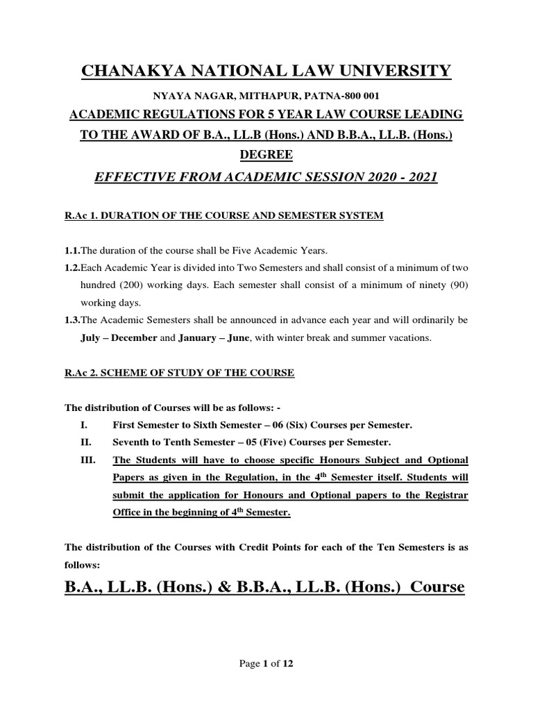 Revised Regulation UG 20-21 | PDF | Academic Term | Test (Assessment)