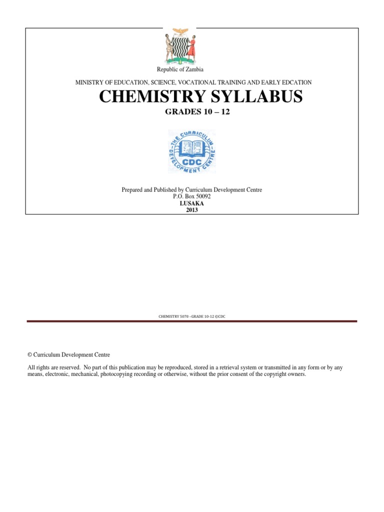 Chemistry Grade 10 12 | PDF | Diffusion | Matter
