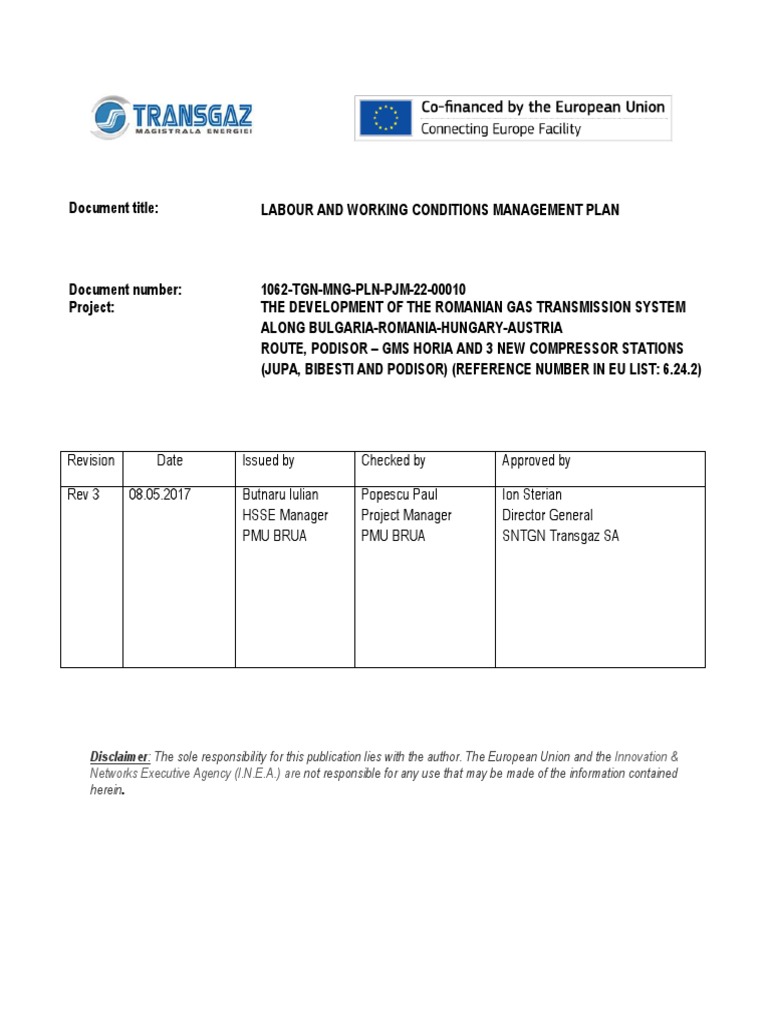 Labour and Working Conditions Management Plan | PDF | Employment ...