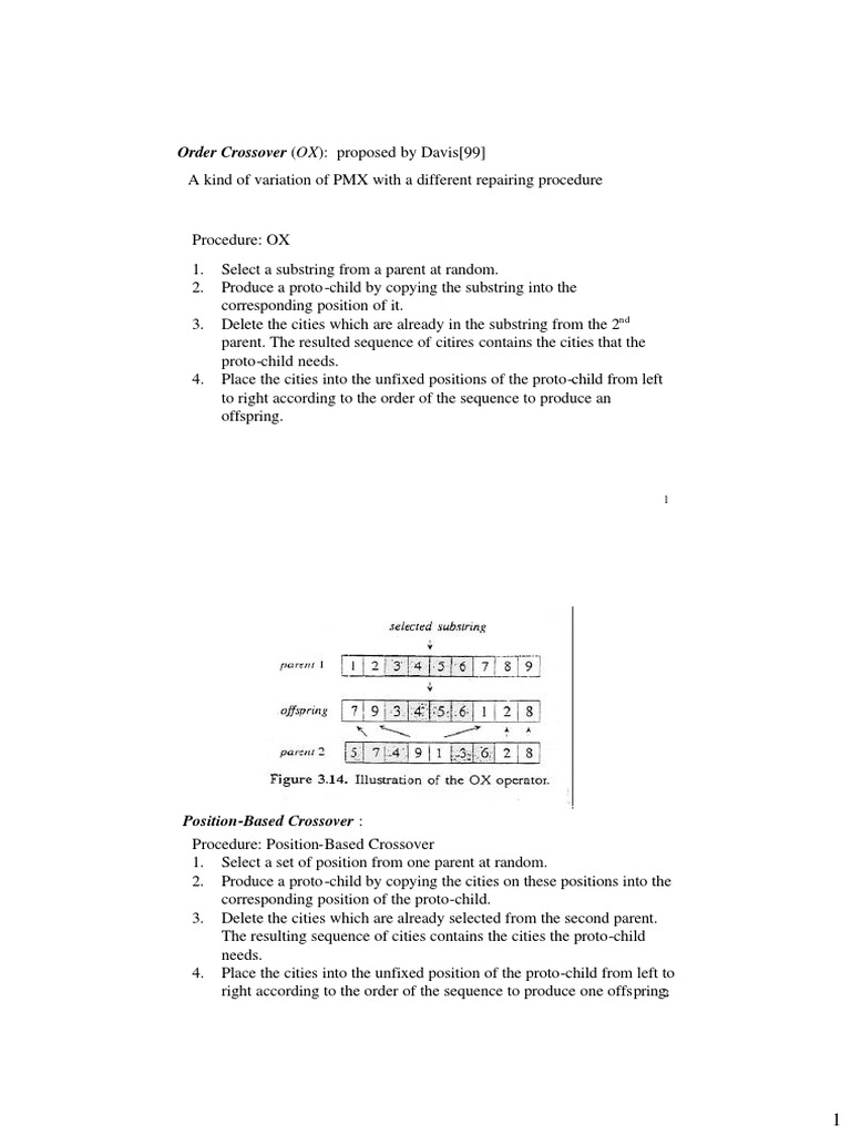Order-Based Crossover Procedure for TSP Problems | PDF | Mutation | Parent