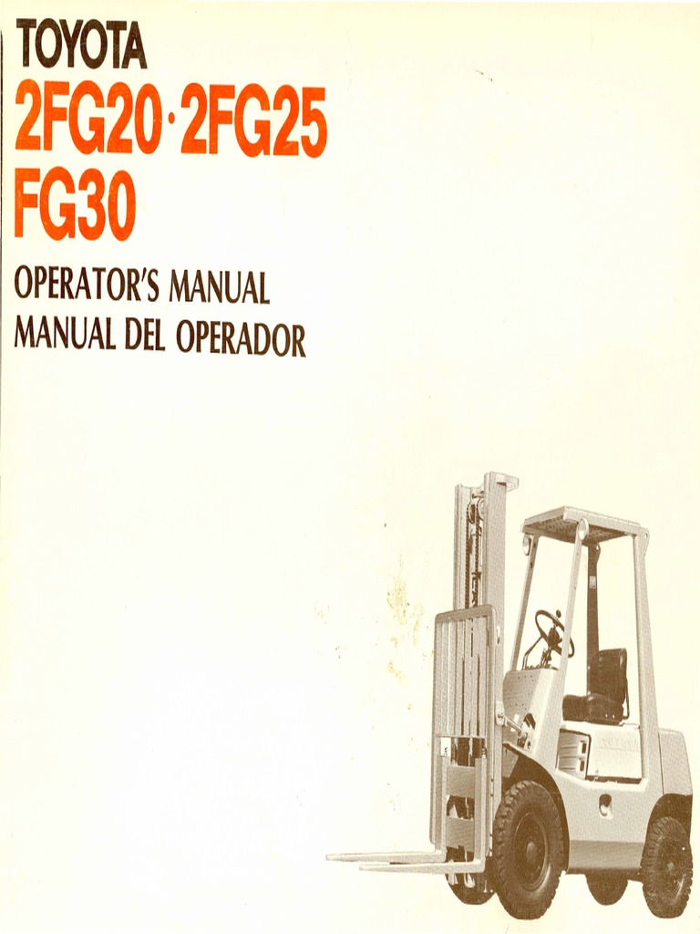 2FG20-25 OEM Operators Manual | PDF