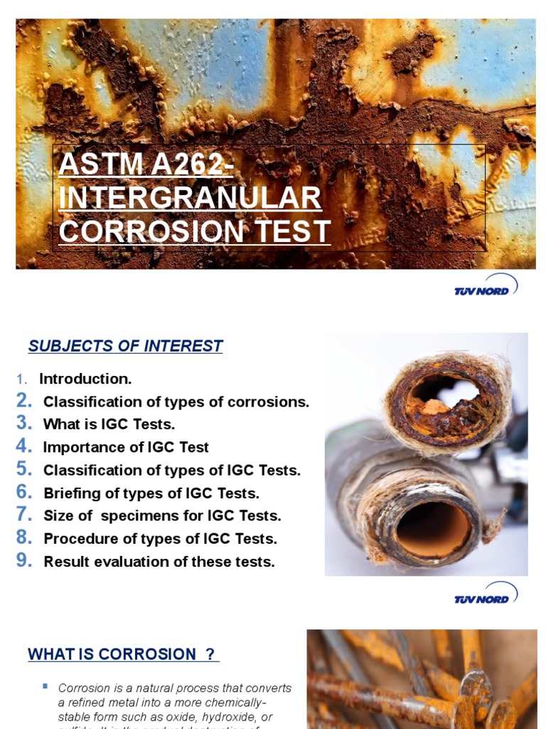 Astm A262 Igc Test PPT | PDF | Corrosion | Metallurgy