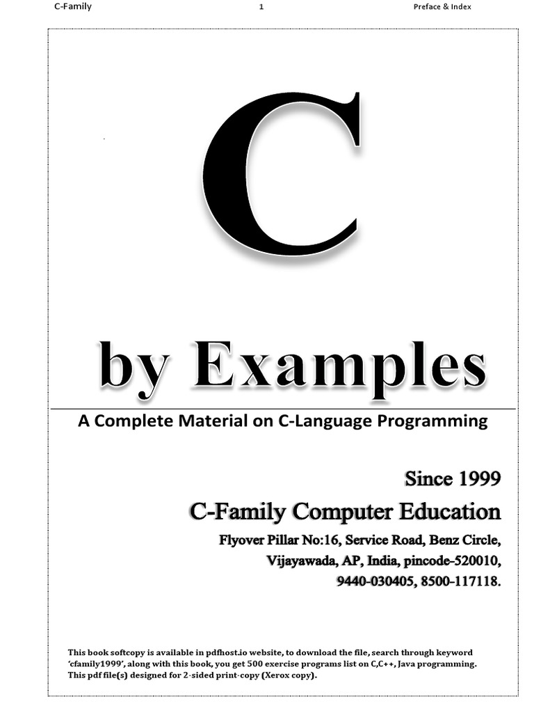 C Language by Example (23-2-2021) | Download Free PDF | Division ...