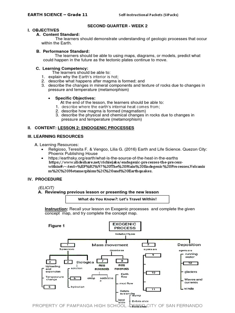 Earth Science - Grade 11: What Do You Know?: Let's Travel Within! | PDF ...