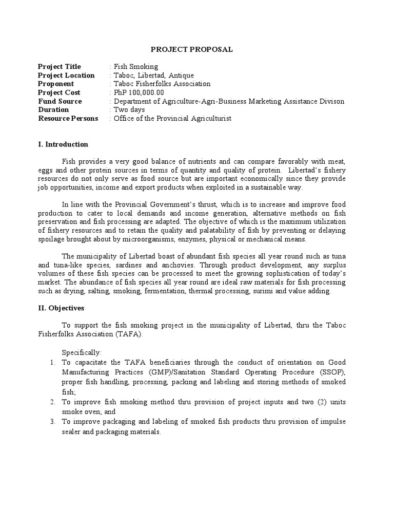 Project Proposal Project Title Project Location Proponent Project Cost ...