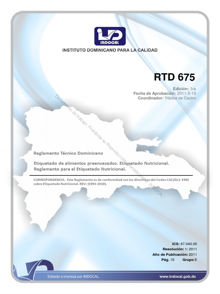 RTD 675 Etiquet. | PDF | Etiqueta de información nutricional | Nutrientes