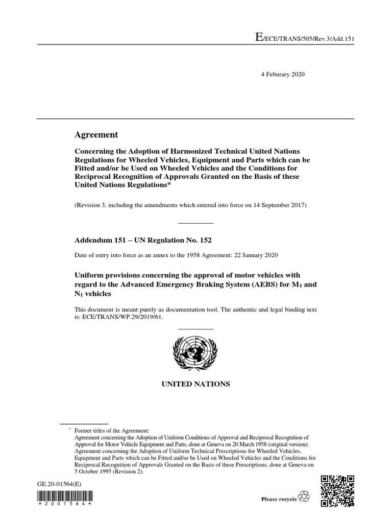 Ece-R 152 | PDF | Technology & Engineering