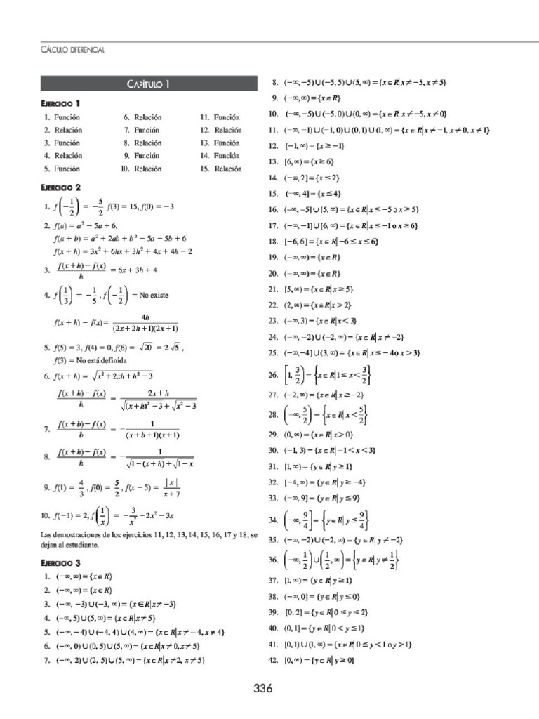 Soluciones de Los Ejercicios Del Libro Calculo Diferencial CONAMAT | PDF