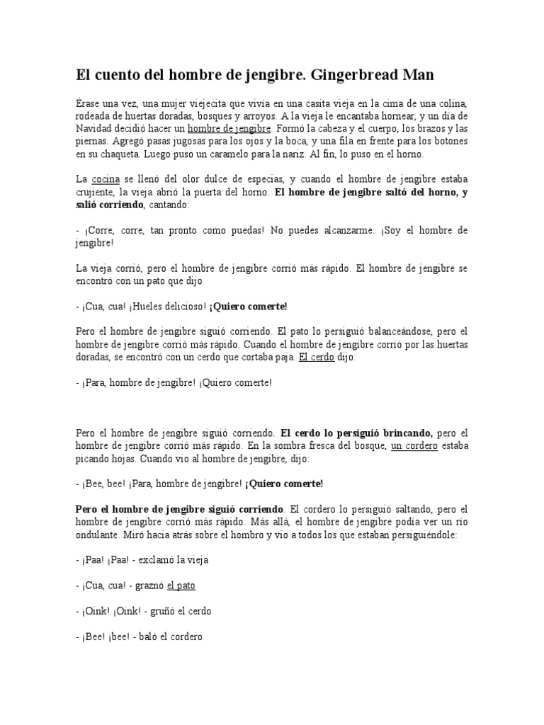 El cuento del hombre de jengibre | PDF