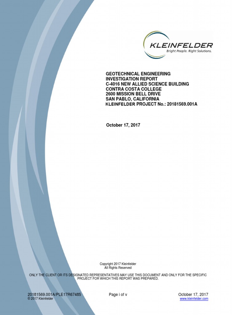 2017 Geotechnical Engineering Investigation Report C-4016 | PDF ...