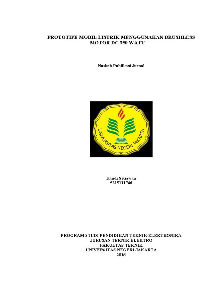 Jurnal Prototipe Mobil Listrik | PDF | Arduino | Motor Listrik