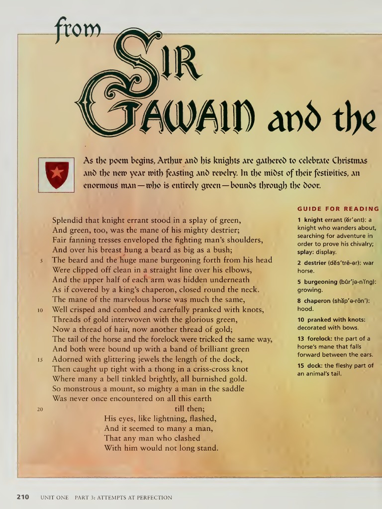 Sir Gawain and The Green Knight | PDF | Green Knight | Gawain
