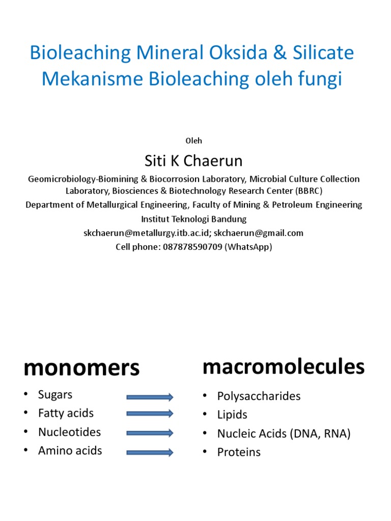 Materi 5-Bioleaching Mineral Oksida | PDF | Citric Acid Cycle | Diet ...