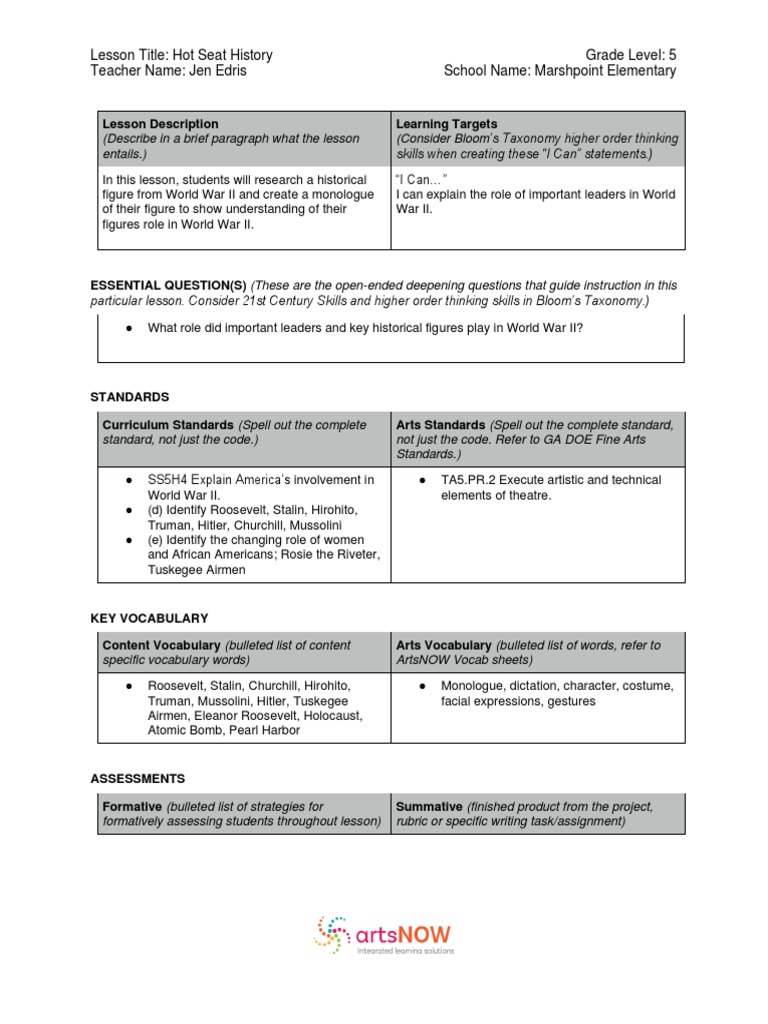 Smart Artsnow Exemplary Lesson | PDF | Rubric (Academic) | Educational ...