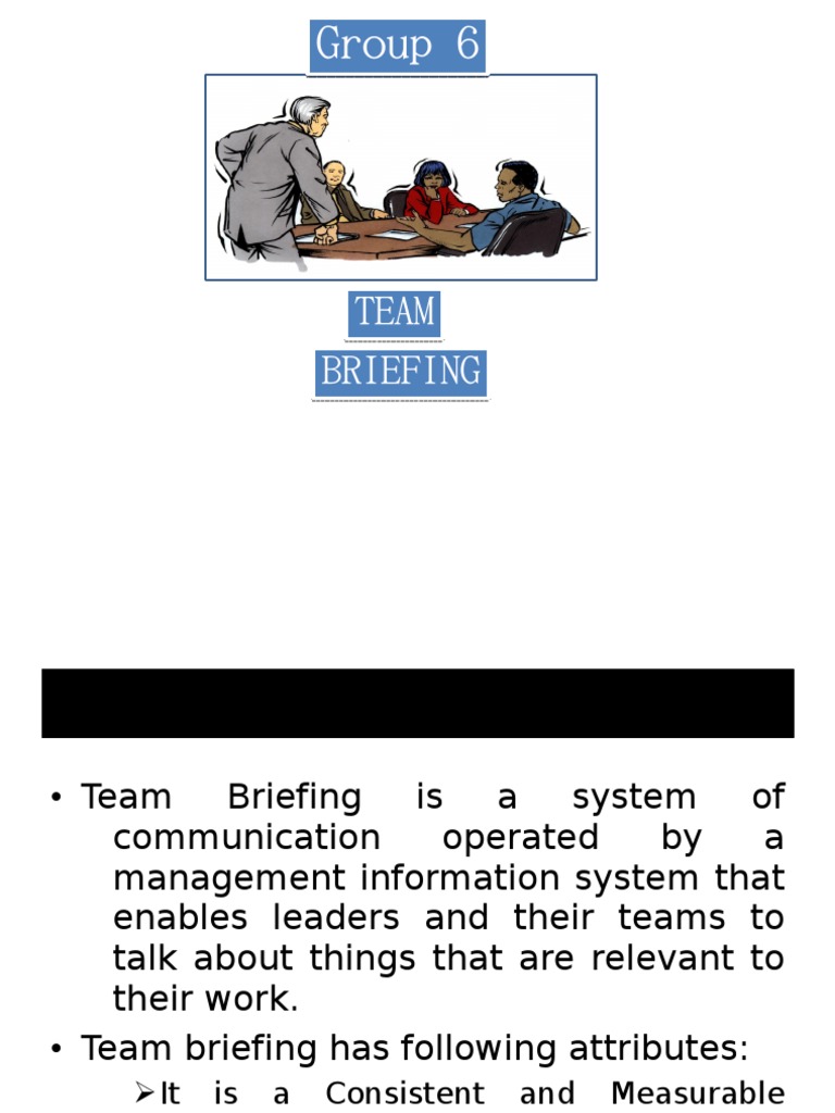 Effective Team Briefing Strategies | PDF