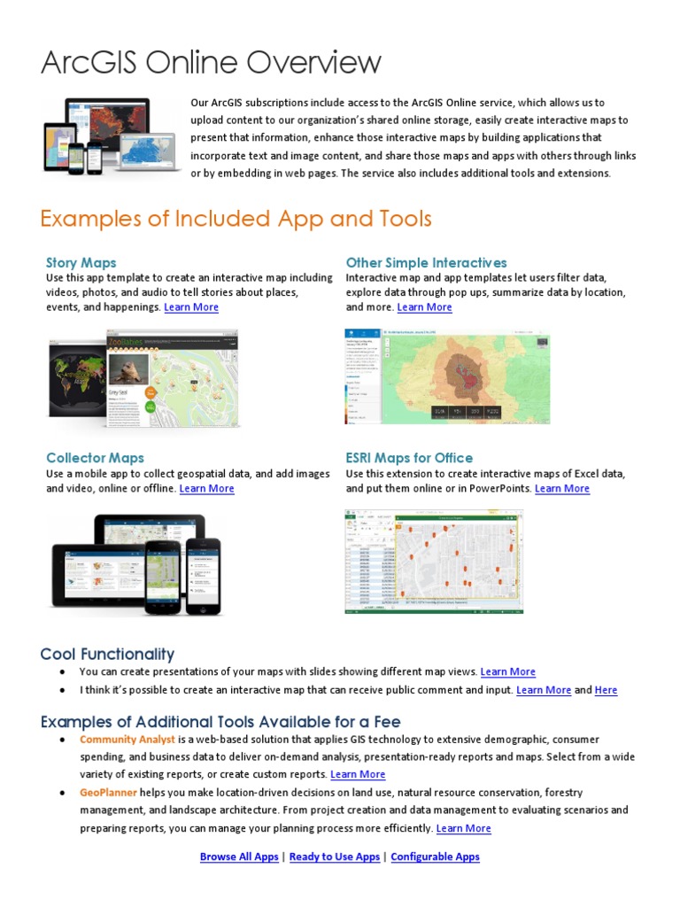 ArcGIS Online Overview | PDF | Web Application | Arc Gis