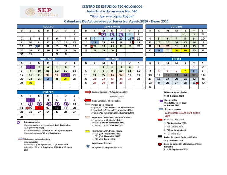 Calendario Cetis 80 | PDF