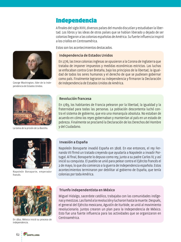 Independencia Cuarto Ccss | PDF | Napoleón | Guerra revolucionaria americana