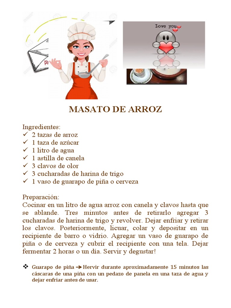 Receta de Masato de Arroz Fácil | PDF