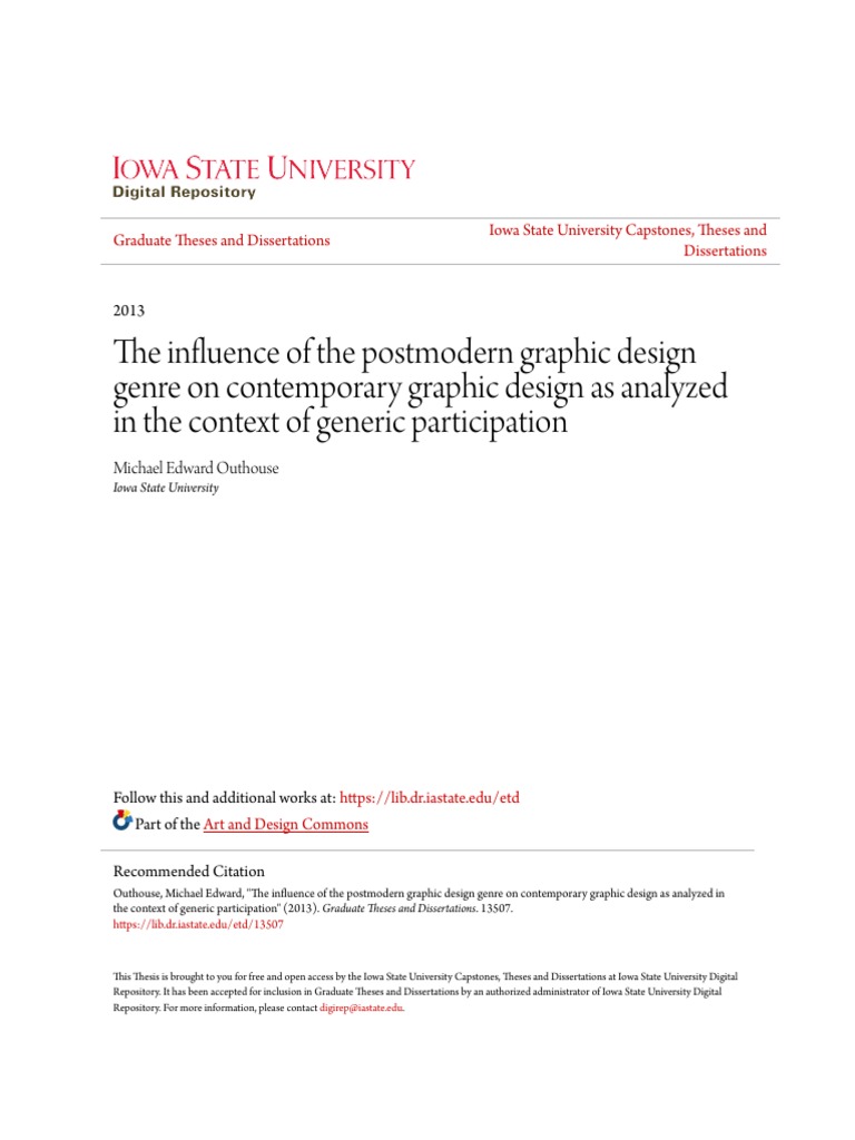 The Influence of The Postmodern Graphic Design Genre On Contempor | PDF ...