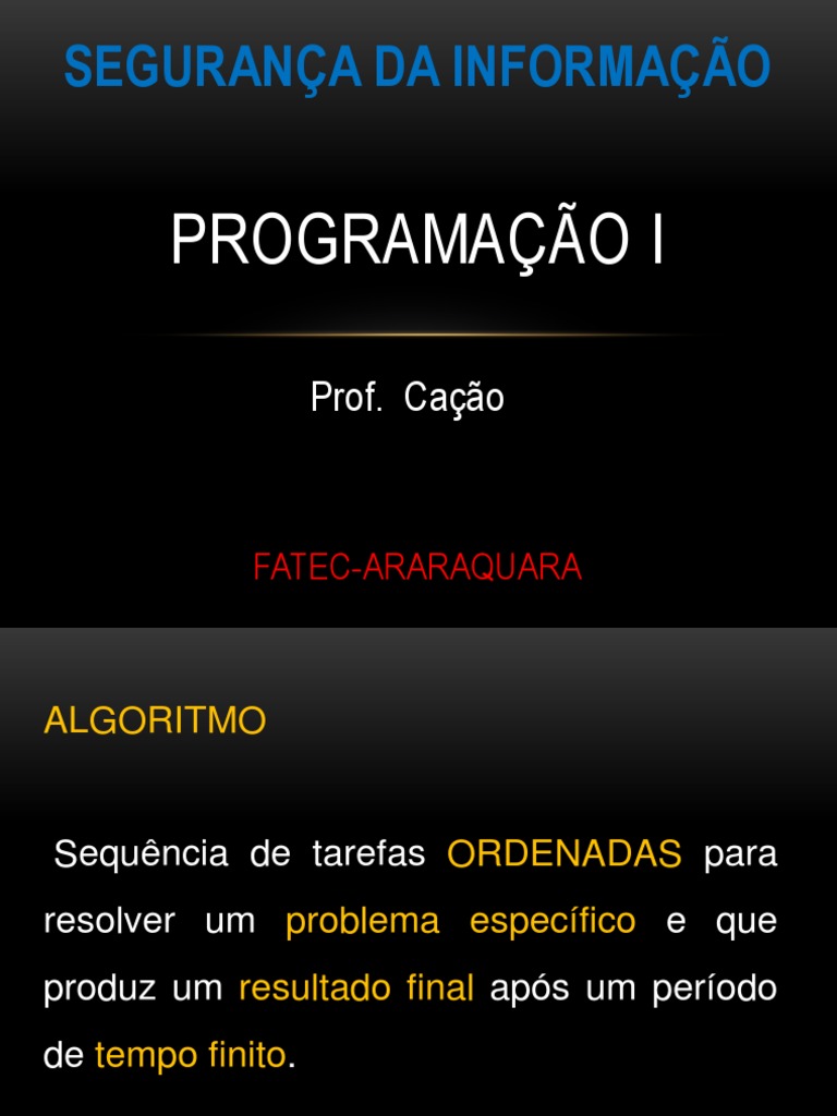 1 - Pseudocodigo e Variáveis | PDF | Algoritmos | Número real