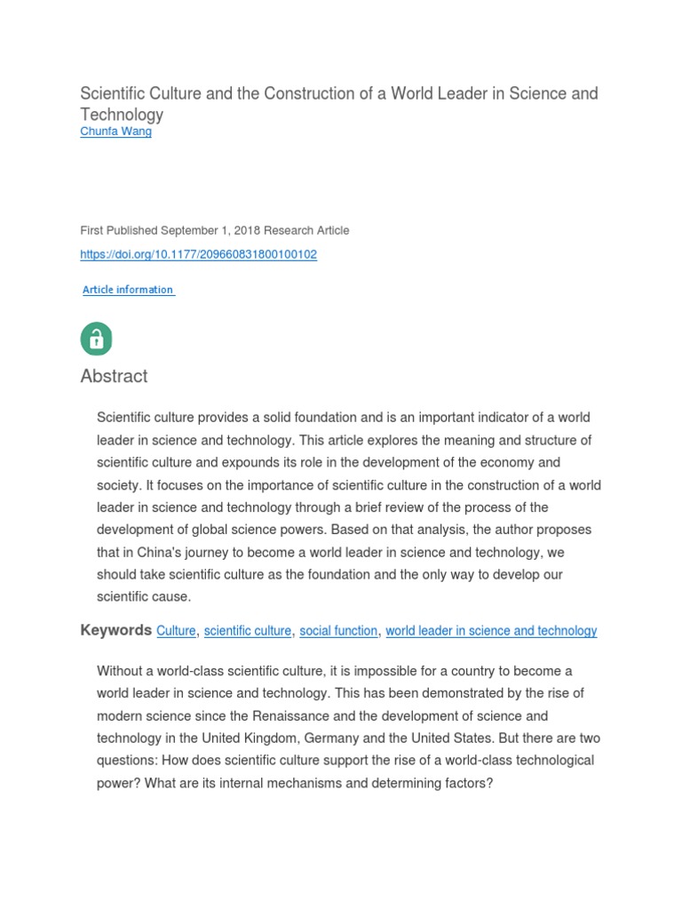 Science Culture | PDF | Scientific Method | Science