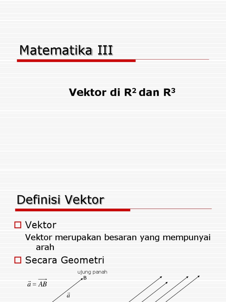 05 - Vektor Di R2 Dan R3 | PDF