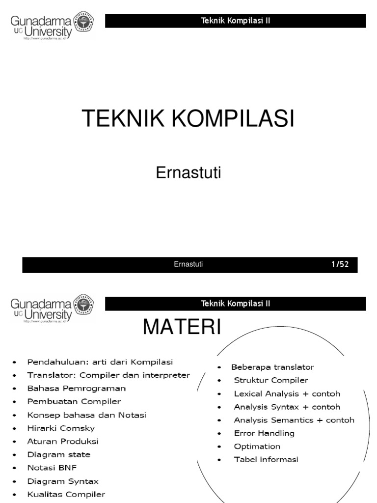 Teknik Kompilasi dan Proses Compiler | PDF