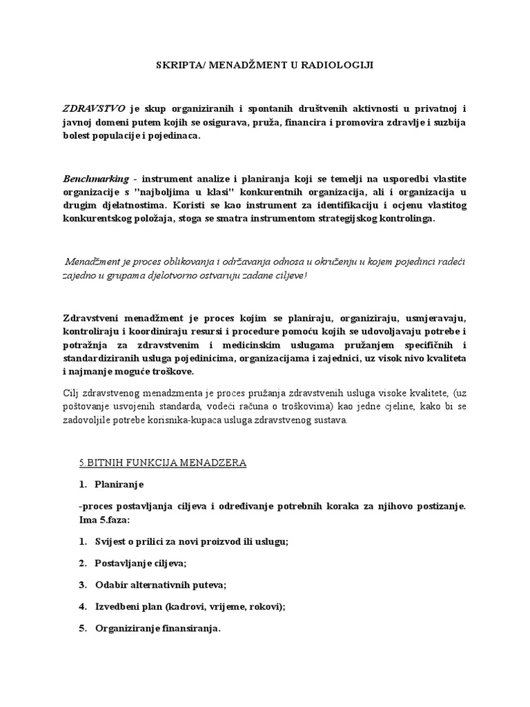 Menadzment Skripta | PDF